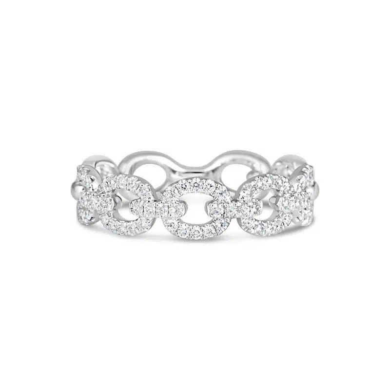Buy 14K Gold | Diamond Chain of Love Rings Online | Kajal Naina