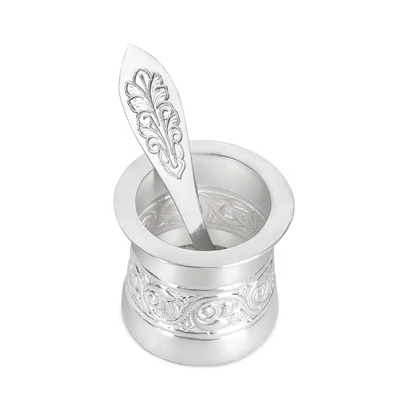 KN Silver Pancha Patra | 999 Fine Silver | Kajal Naina