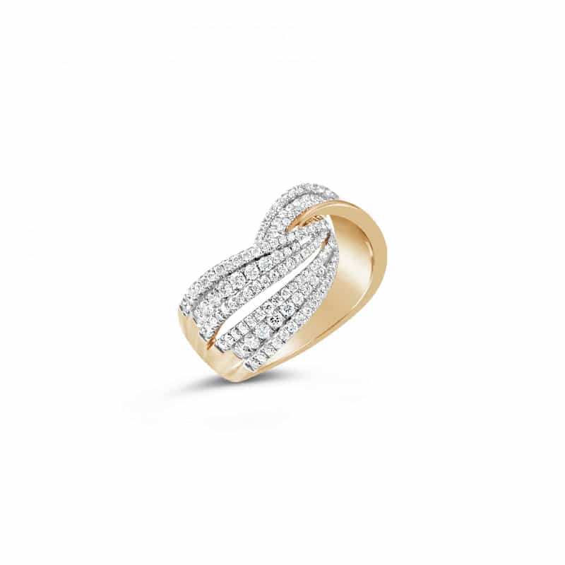 Wave Diamond Ring | 14K Gold | Kajal Naina