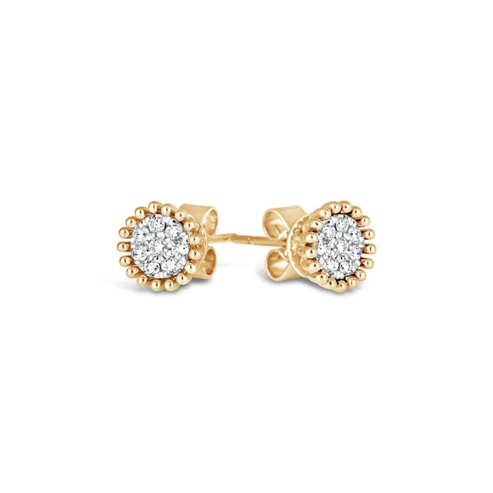 Bling Circle Earrings | 14K Gold & Diamonds | Kajal Naina