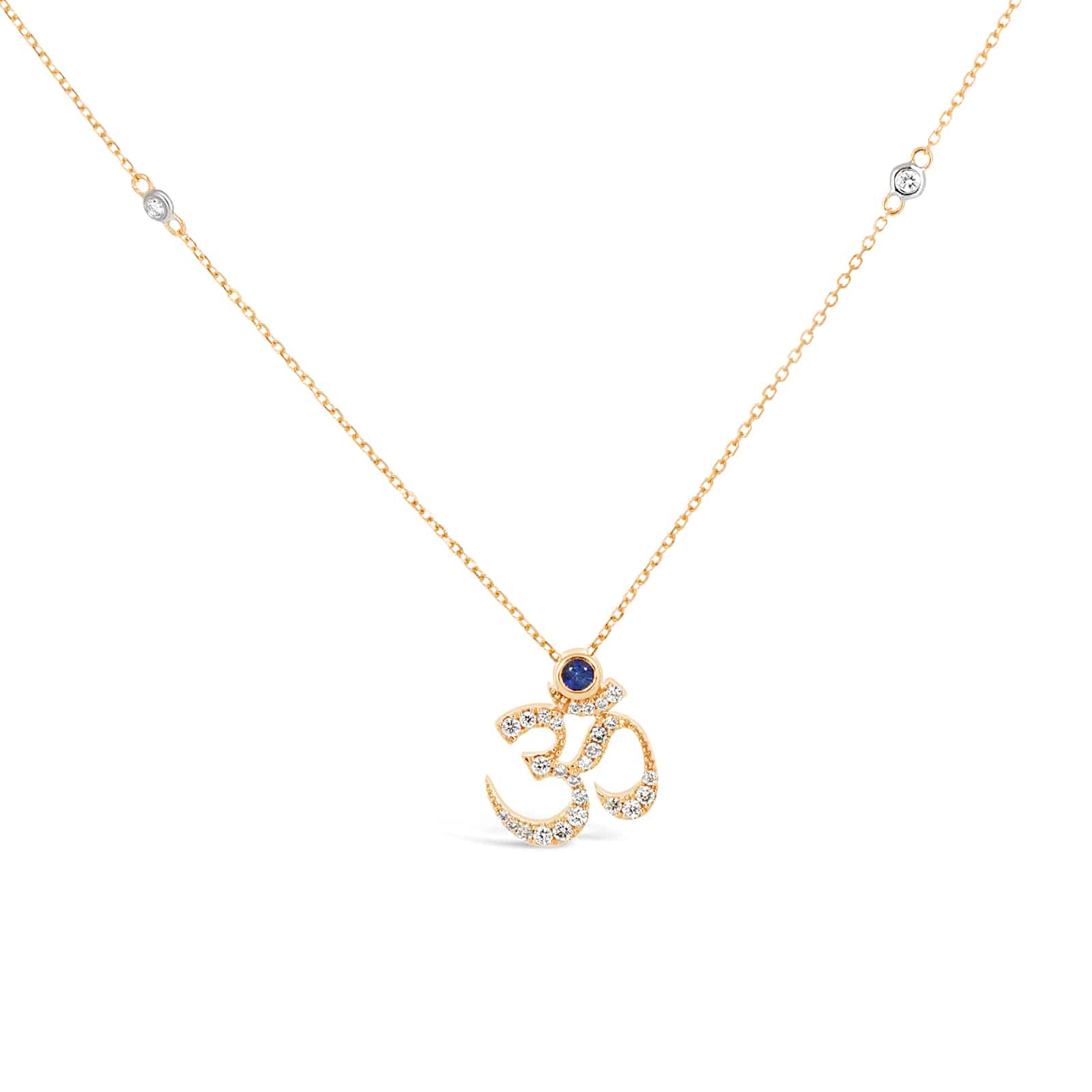 Tranquility Aum Necklace | 18K Gold & Diamond | Kajal Naina